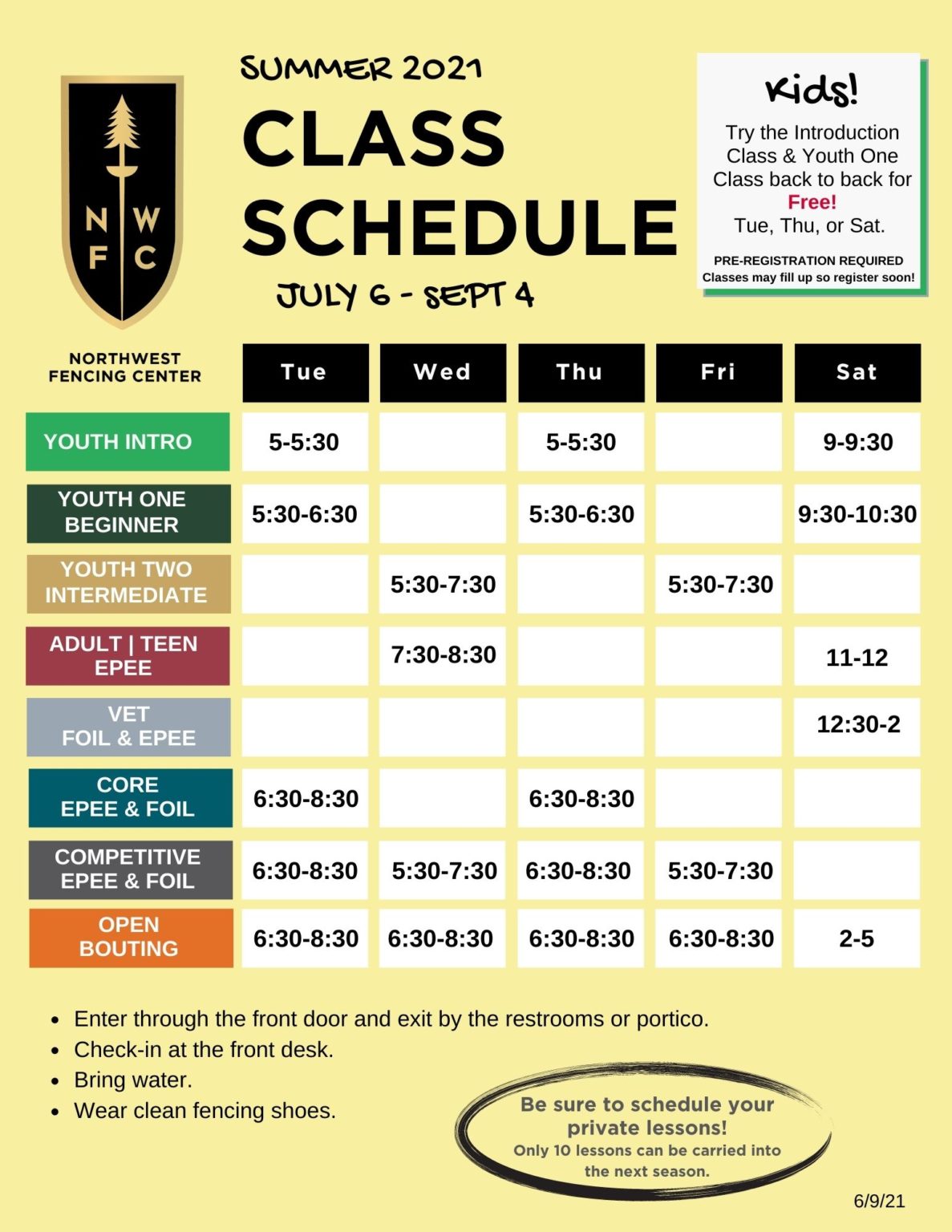 Northwest Fencing Center - Fencing classes and lessons for all ages